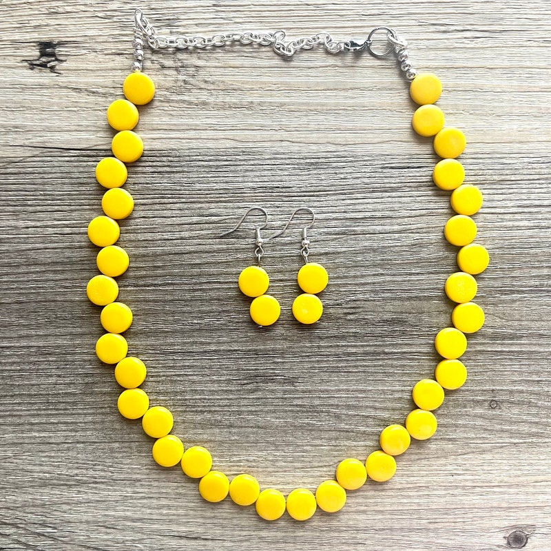 Yellow Necklace - Etsy