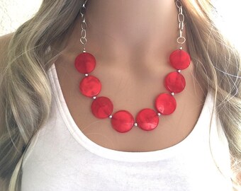 Red Jewelry Set - Etsy