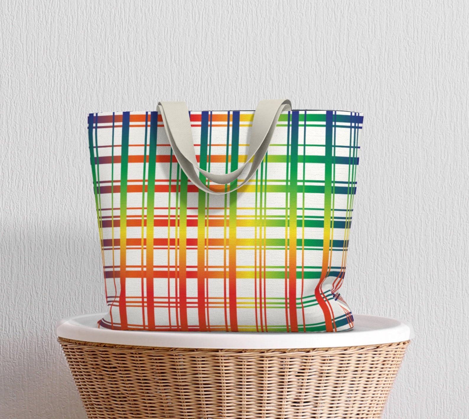LGBTQ Colors Tote Bag, LGBTQ Gift for Her, With Zipper, With Pockets ...