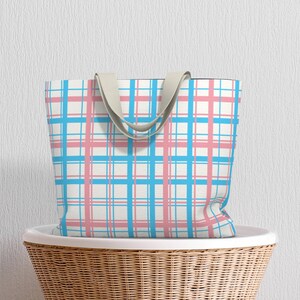 Transgender Colors Tote Bag, LGBTQ Gift for Her, With Zipper, With ...