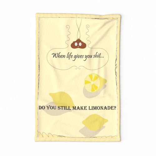 Yellow Towel Poop Emoji, Lemonade Decor, Funny Tea Towels, Poop Wall ...
