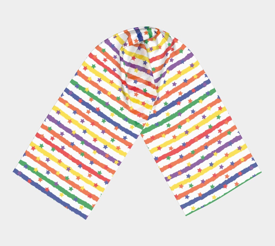 Pride Silk Scarf, Parade Scarf, Rainbow Head Scarf - Etsy