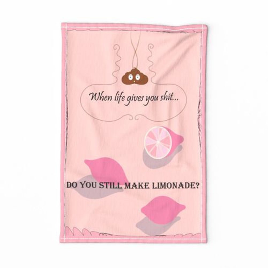 Pink Lemonade Print, Funny Tea Towels, Poop Emoji, Poop Wall Art, Poop ...