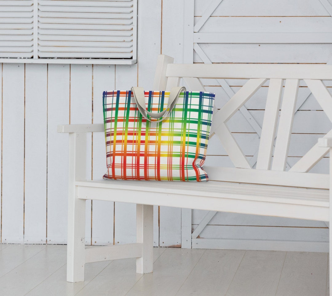 LGBTQ Colors Tote Bag, LGBTQ Gift for Her, With Zipper, With Pockets ...