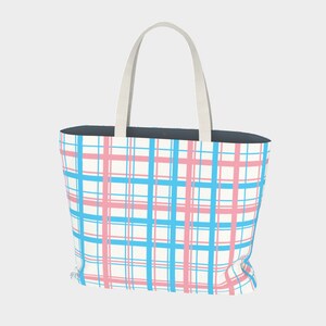 Transgender Colors Tote Bag, LGBTQ Gift for Her, With Zipper, With ...