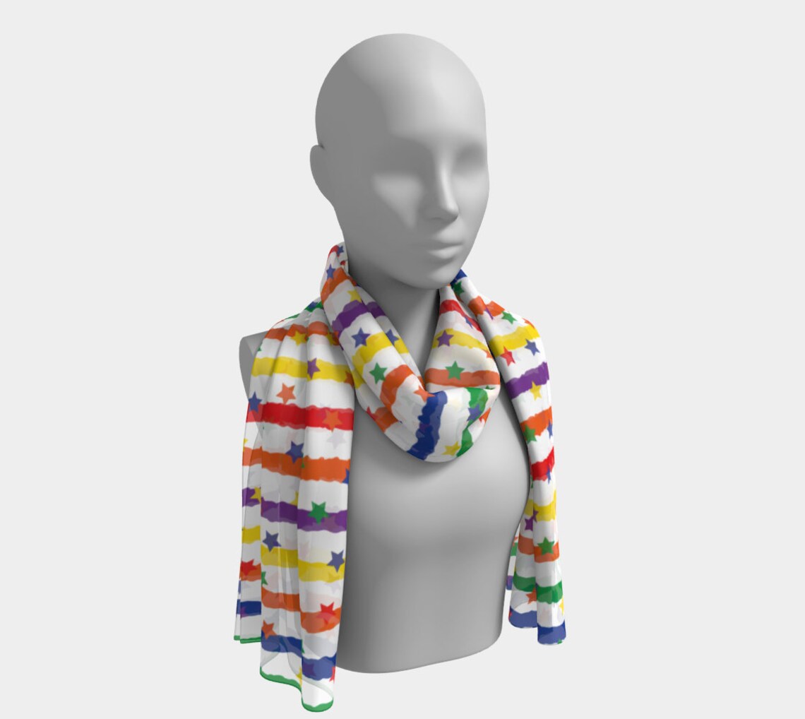 Pride Silk Scarf, Parade Scarf, Rainbow Head Scarf - Etsy
