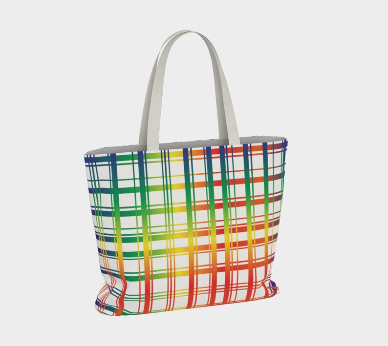 LGBTQ Colors Tote Bag, LGBTQ Gift for Her, With Zipper, With Pockets ...