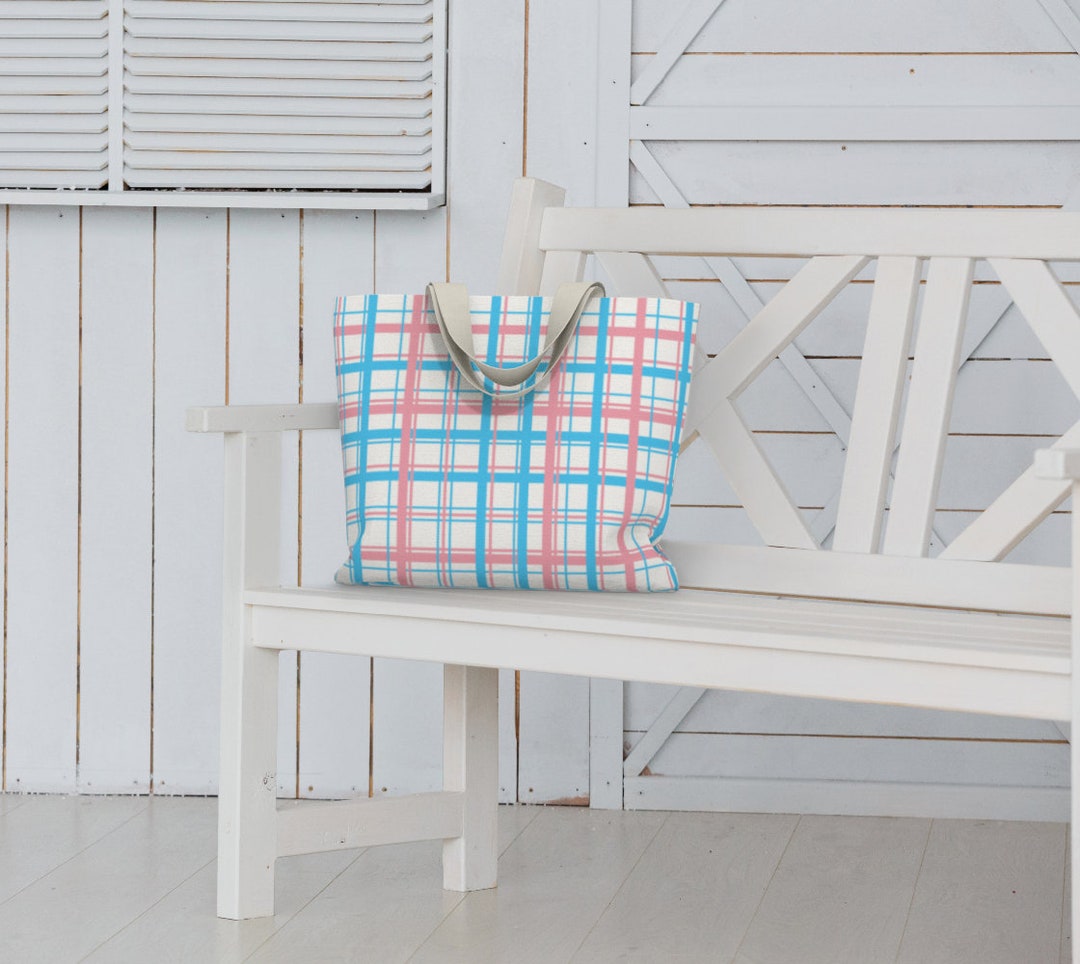 Transgender Colors Tote Bag, LGBTQ Gift for Her, With Zipper, With ...