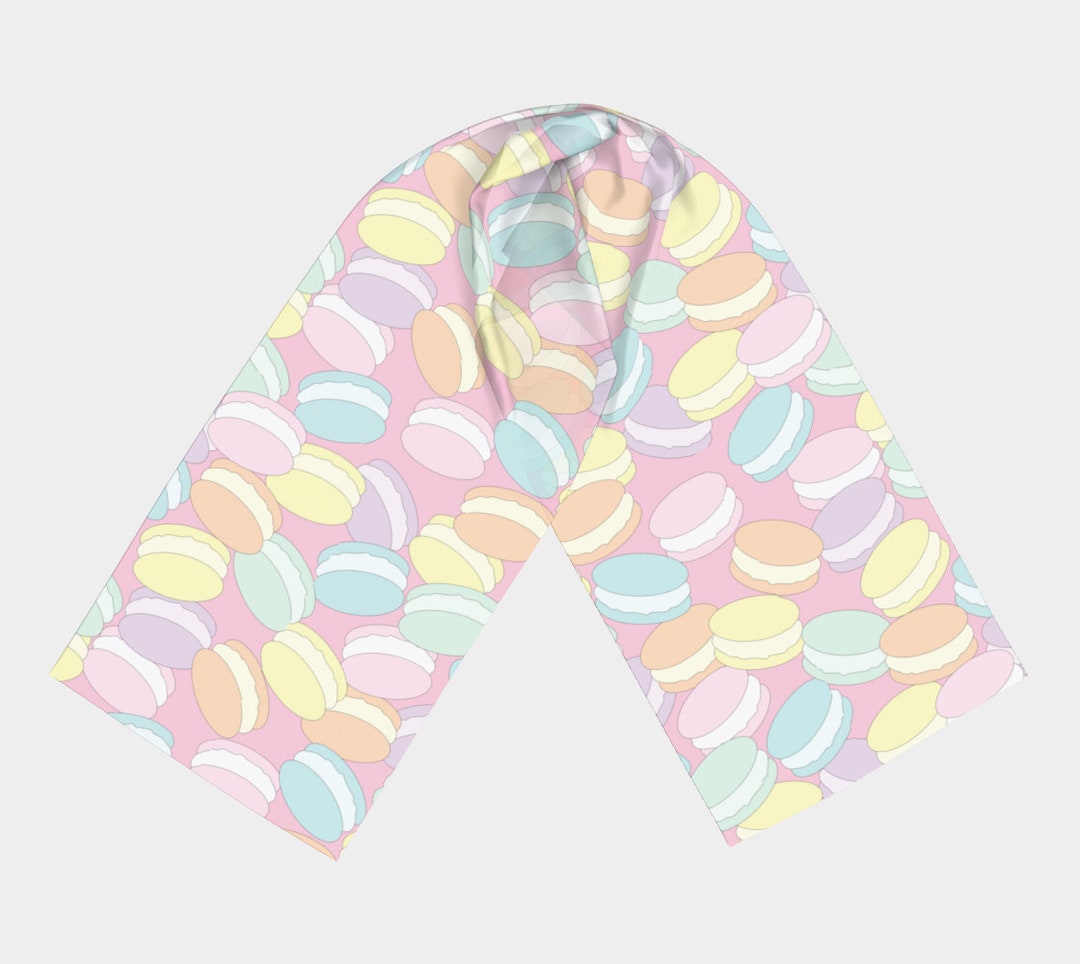 Girlfriend Gift Idea, Food Scarf, Food Design, Silk Long Scarf, for Her ...