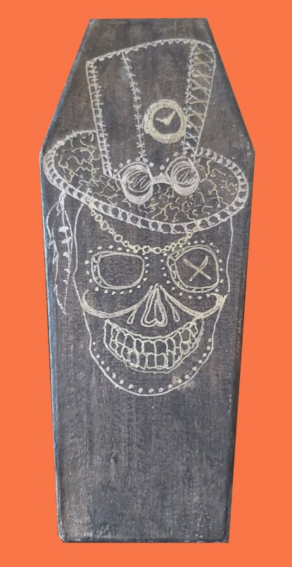 Halloween hand painted coffin boxes | Etsy