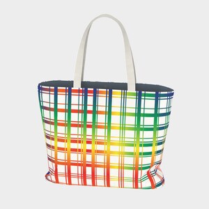 LGBTQ Colors Tote Bag, LGBTQ Gift for Her, With Zipper, With Pockets ...