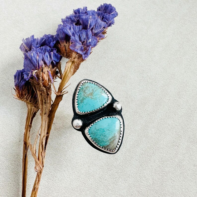 Turquoise 8 Ring Sterling Silver, Handcrafted in Alaska, Heirloom ...