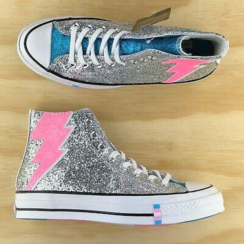Converse Gay Pride Trans LGBTQ Rainbow High 70s Pink Silver - Etsy