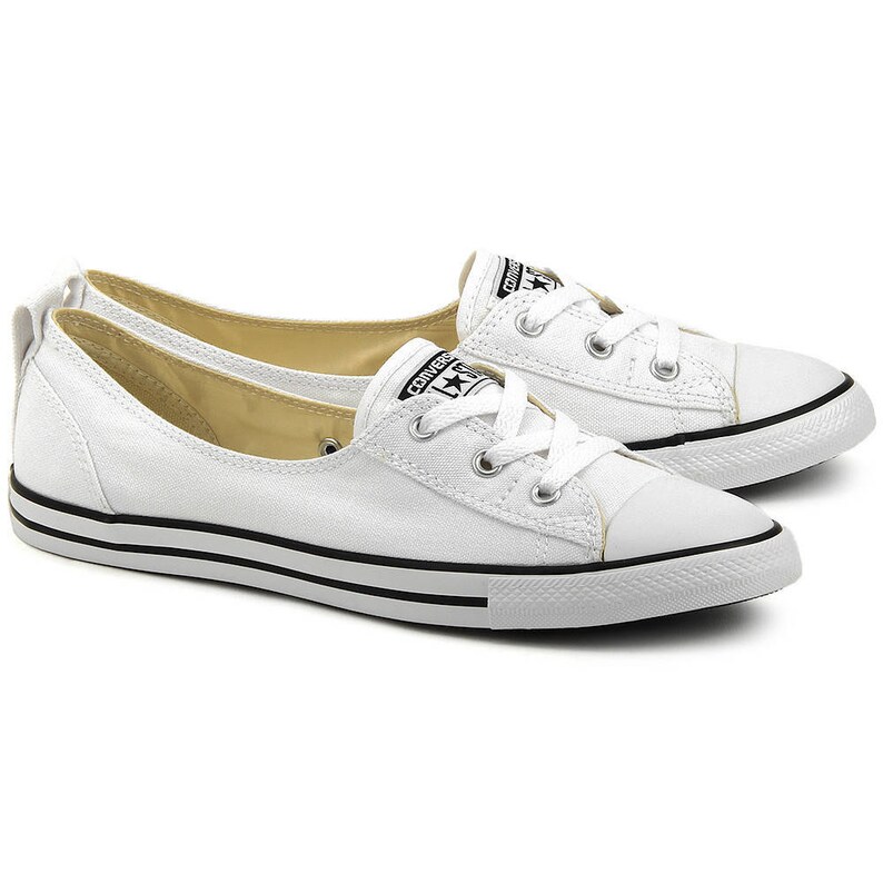 Slip on Ballet White Converse Low Canvas Bridal Lace Custom W/ | Etsy