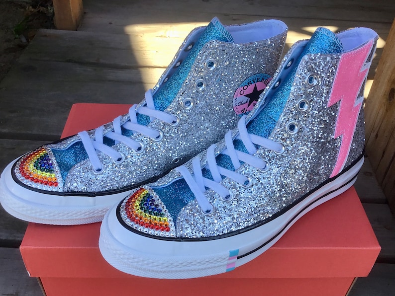 Converse Gay Pride Trans LGBTQ Rainbow High 70s Pink Silver - Etsy