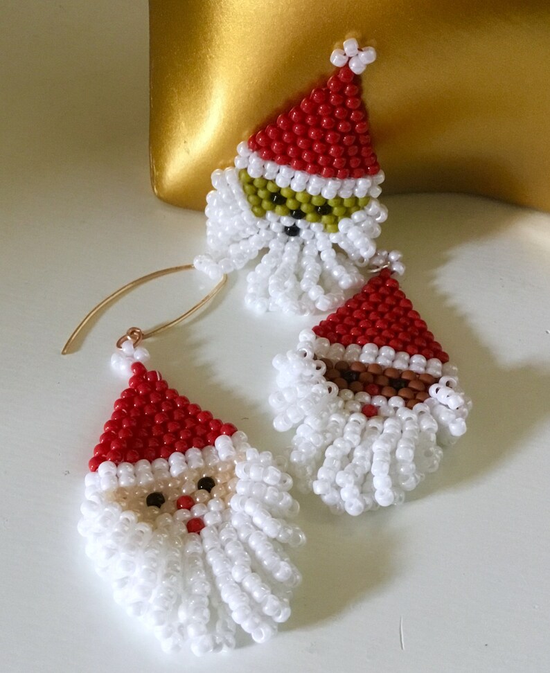 Santa Claus Earrings Cosplay Brooch Pin Pendant Christmas Tree Ornament ...