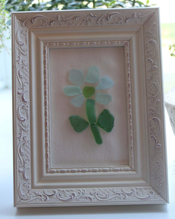 Items Similar To Sea Glass Art Flower On Etsy