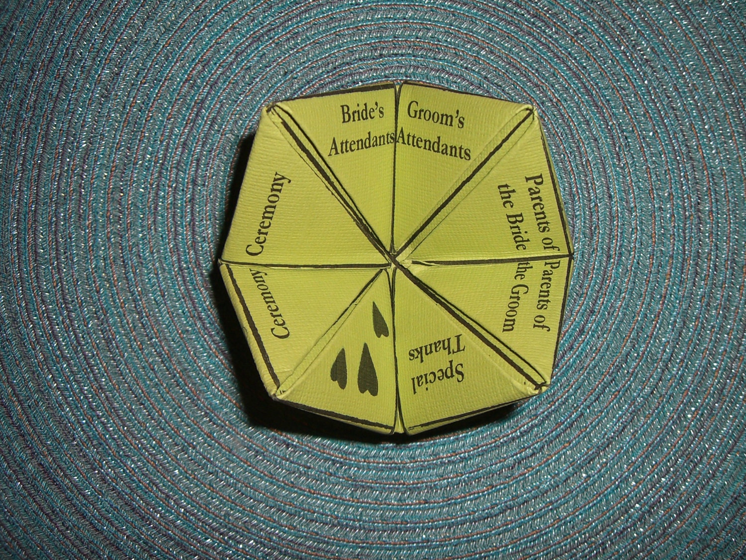 Cootie Catcher / Fortune Teller Wedding Program Template - Etsy