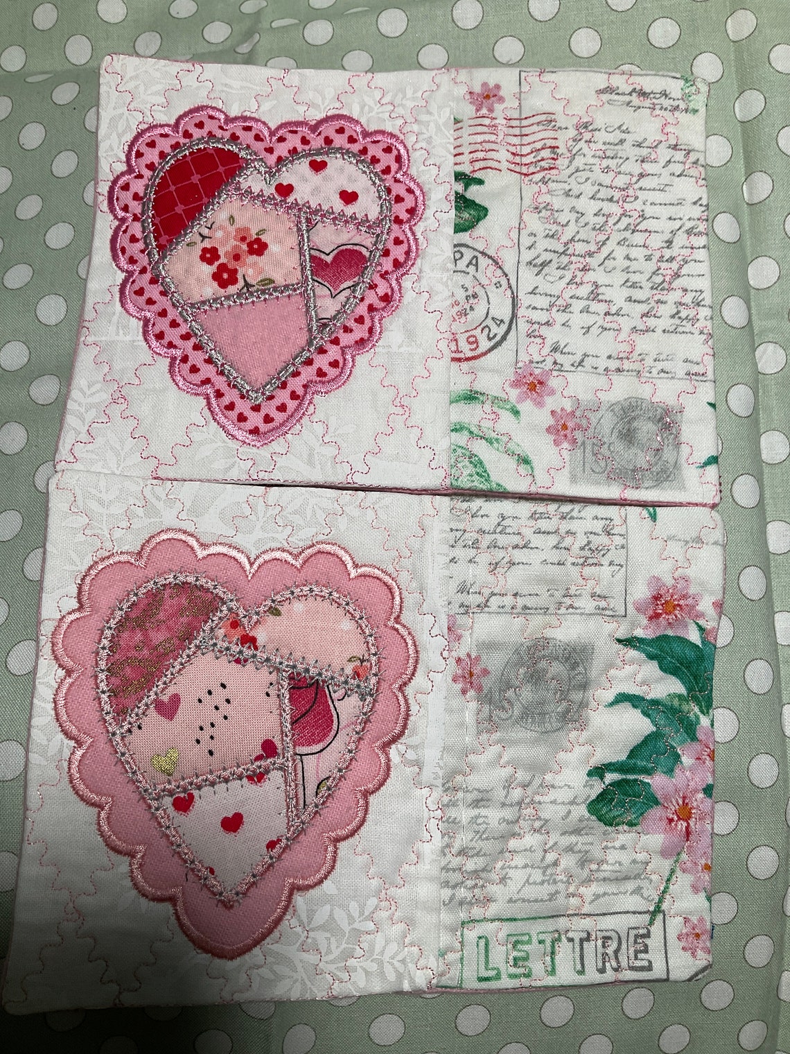 Valentine Mug Rug Love Mug Rug Coaster Placemat Heart | Etsy