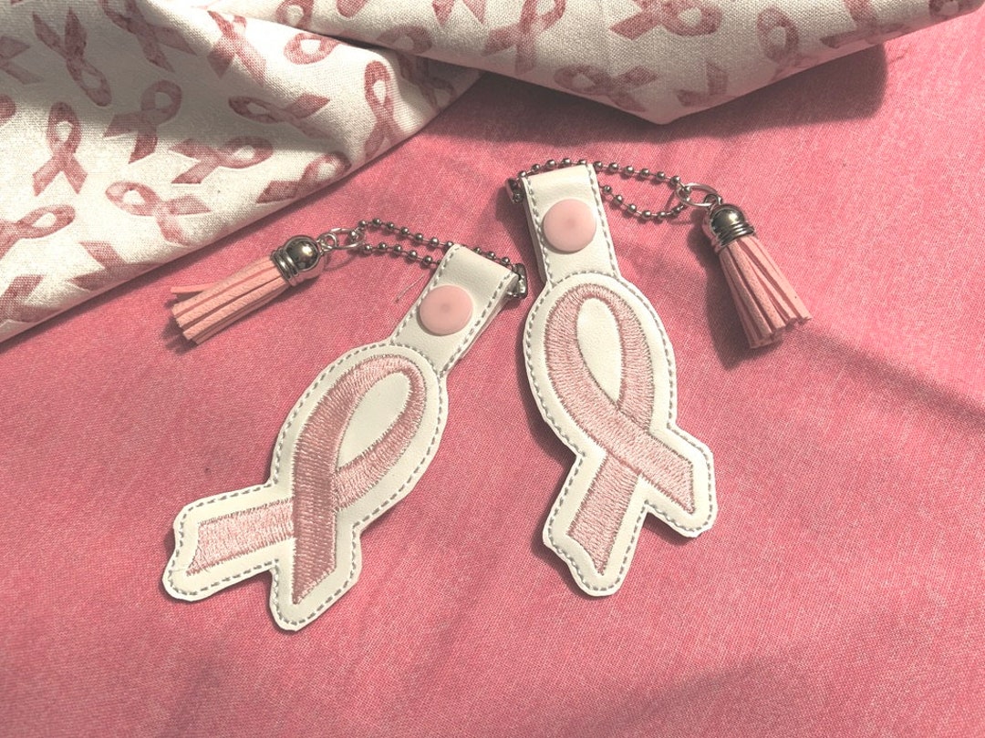 Pink Ribbon Key Fob,, Breast Cancer Awareness Key Holder, BCA, Breast ...