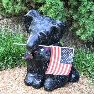 Folk Art Black Lab Farmhouse Dog, Farmhouse Home Decor, Vintage Dog ...