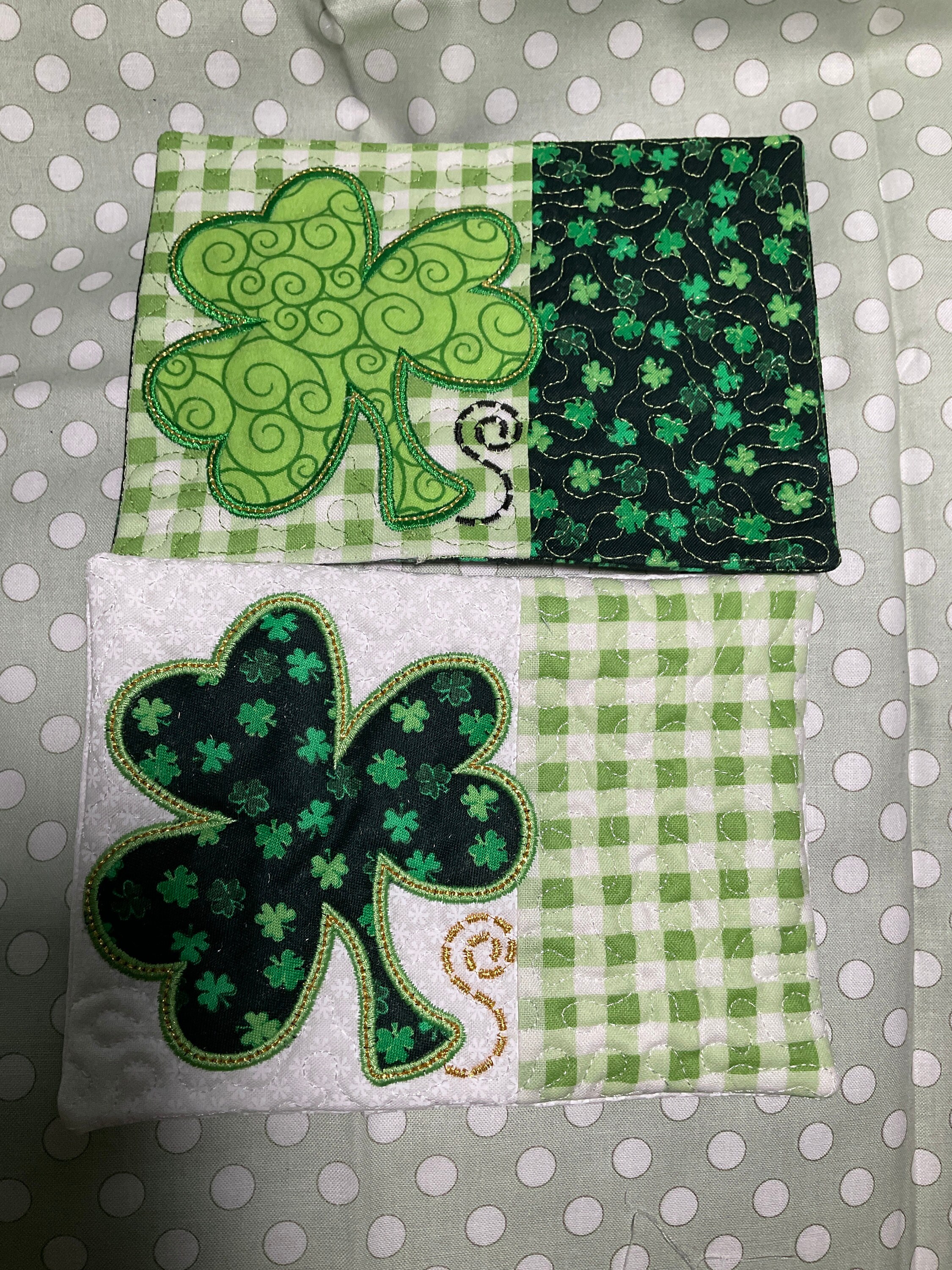 St Patrick Mug Rug Shamrock Mug Rug Coaster Placemat St | Etsy