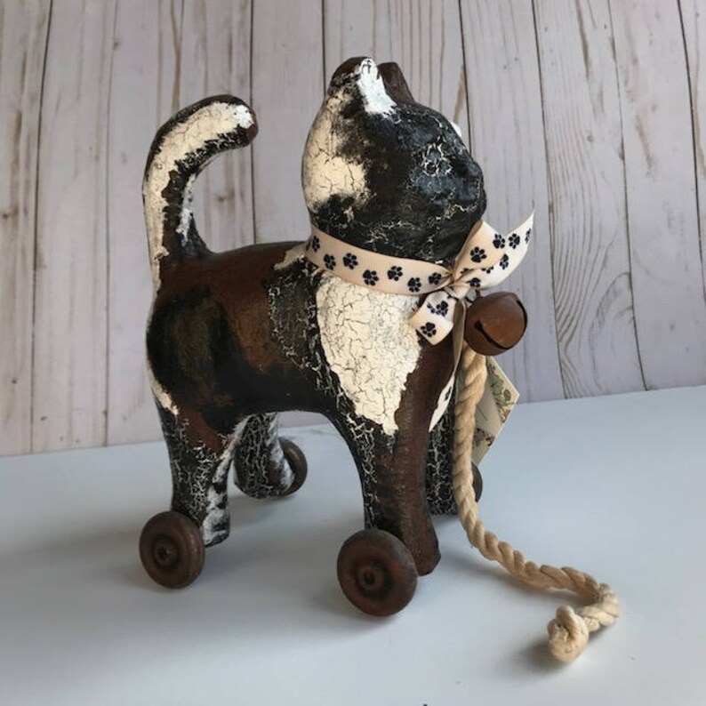 Country Primitive Cat Farmhouse Cat Rustic Cat Decor - Etsy