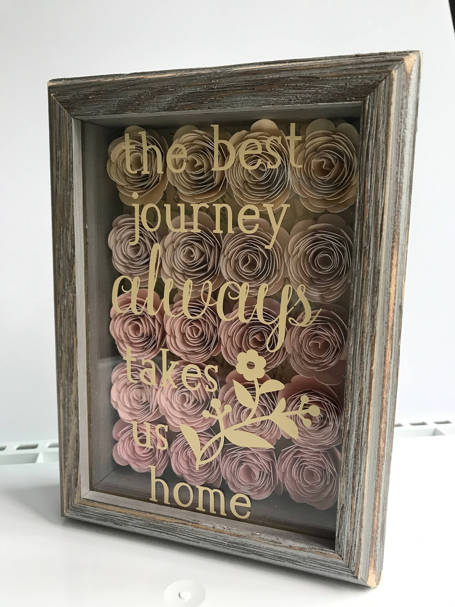 Rustic Floral Shadowbox Farmhouse Decor Country Floral | Etsy