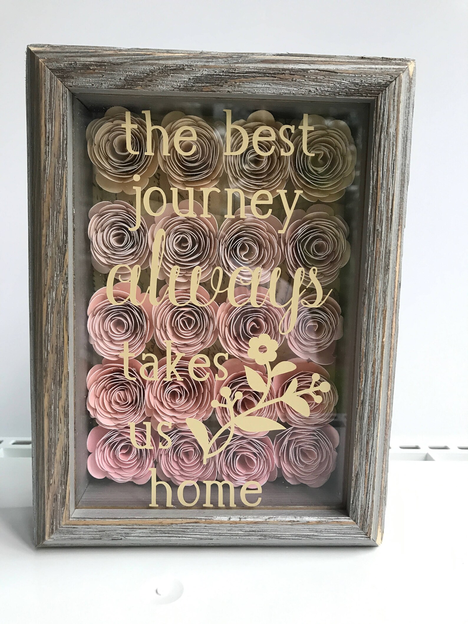 Rustic Floral Shadowbox Farmhouse Decor Country Floral | Etsy