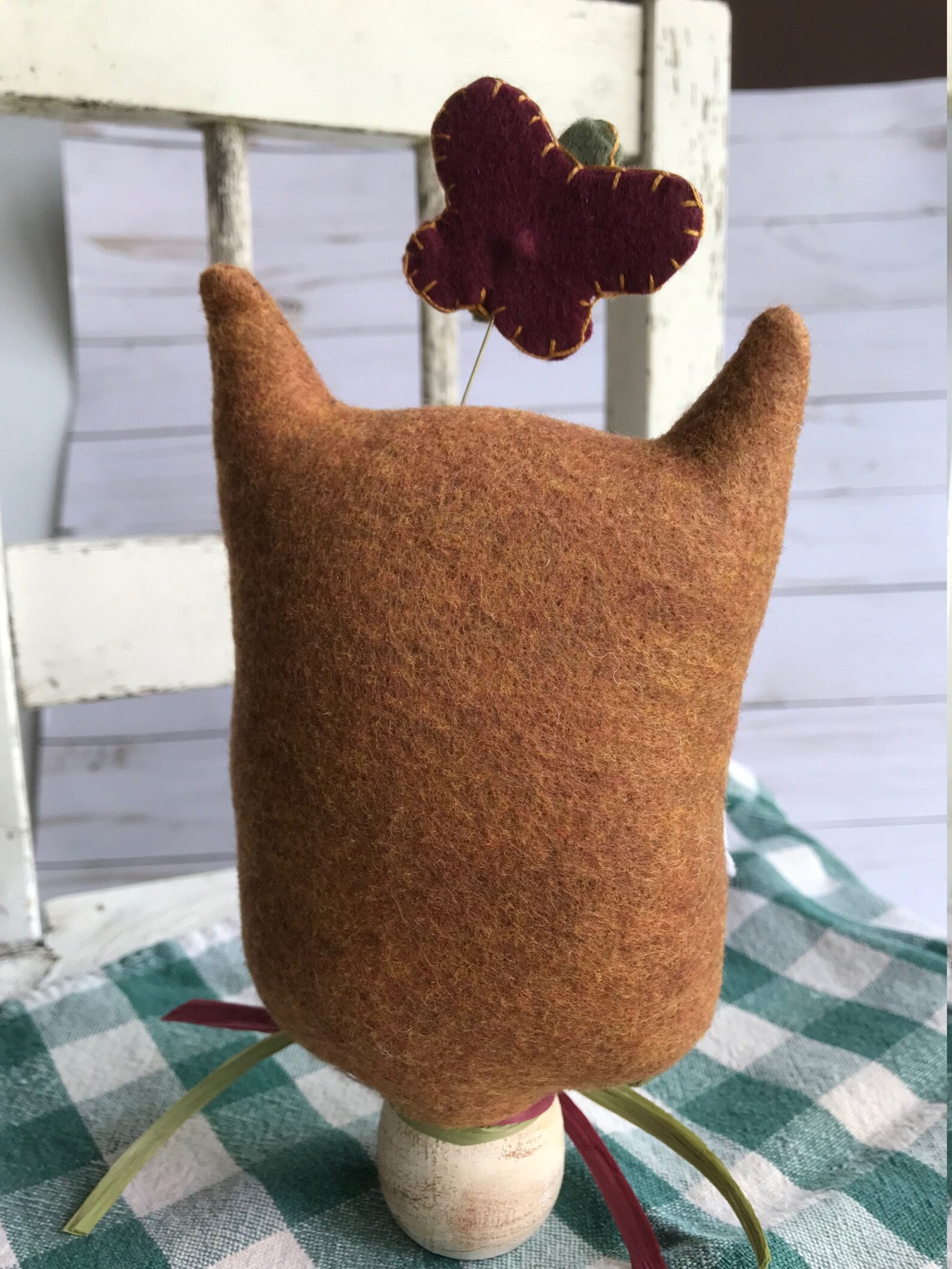 Folk Art Cat Cat Pin Cushion Farmhouse Cat Cat Home Decor | Etsy