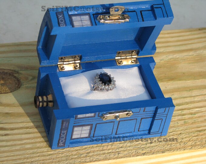 TARDIS Inspired Small Painted Blue Box - Etsy