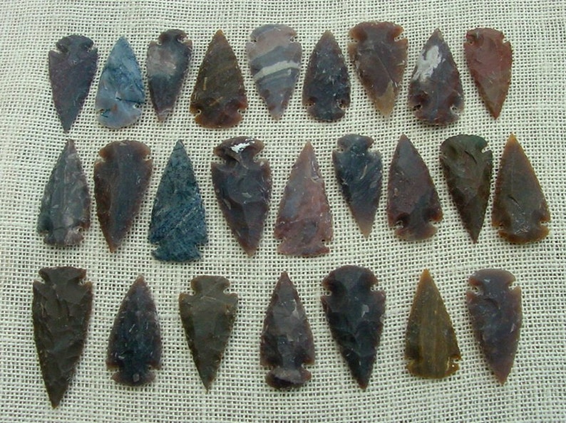 25 Bulk Arrowheads 2 Inch Replica Bird Stone Points - Etsy