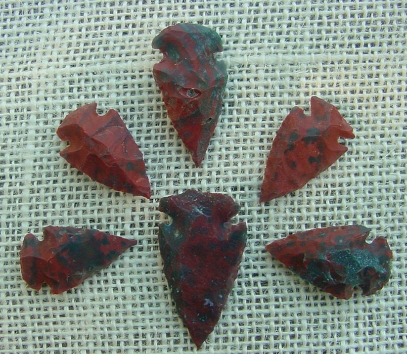 6 arrowheads hand picked reproduction arrow spear bird stone | Etsy