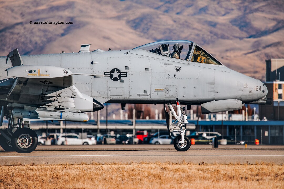 A10 Warthog Armed on Flight Line, A10 Attack Jet Pilot in Cockpit ...