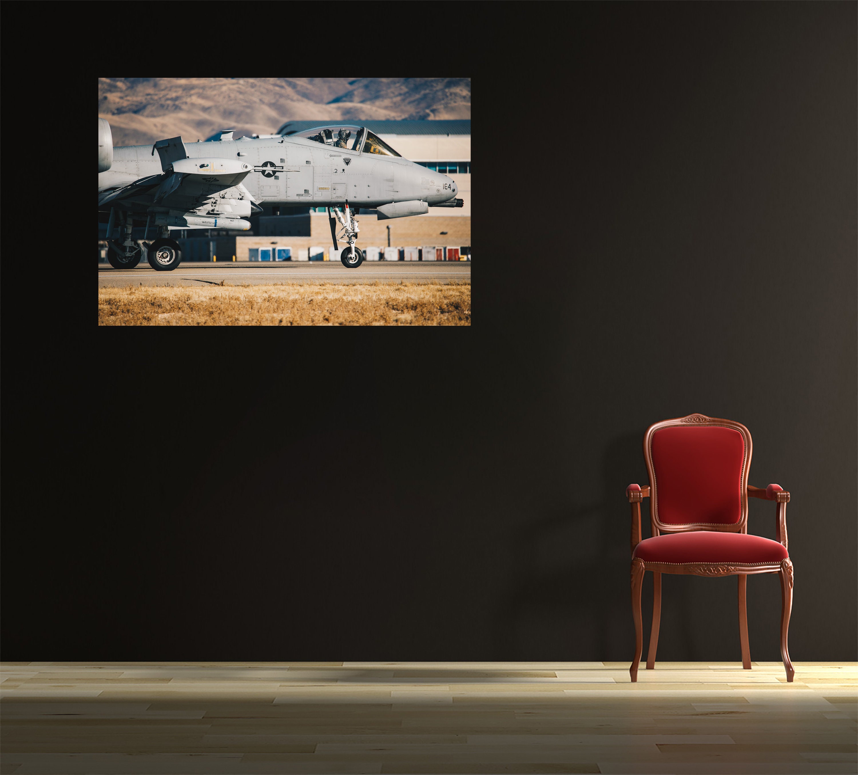 A10 Warthog on Flight Line A10 Attack Jet Pilot in Cockpit - Etsy