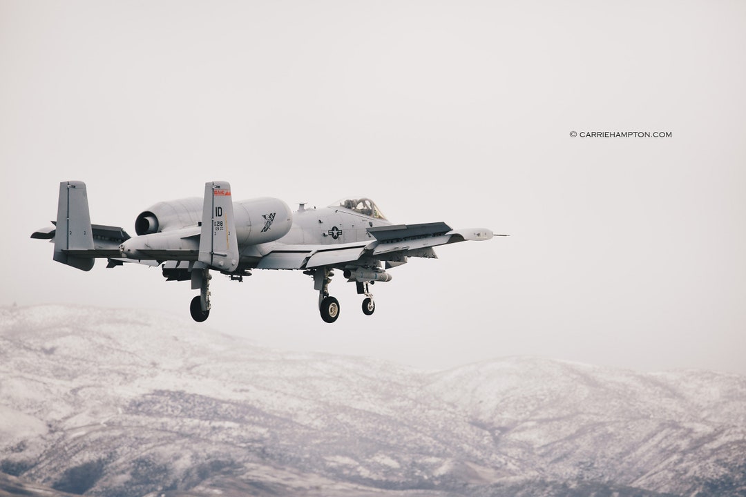 A10 Warthog Landing in the Snow, Attack Jet Poster, Military Aviation ...