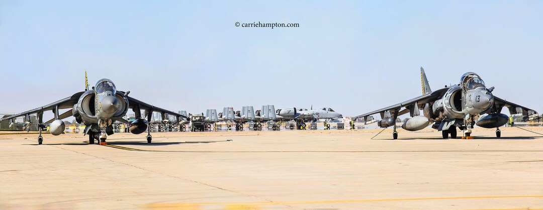 Harrier Fighter Jet and A10 Warthog on Flight Line Prints - Etsy