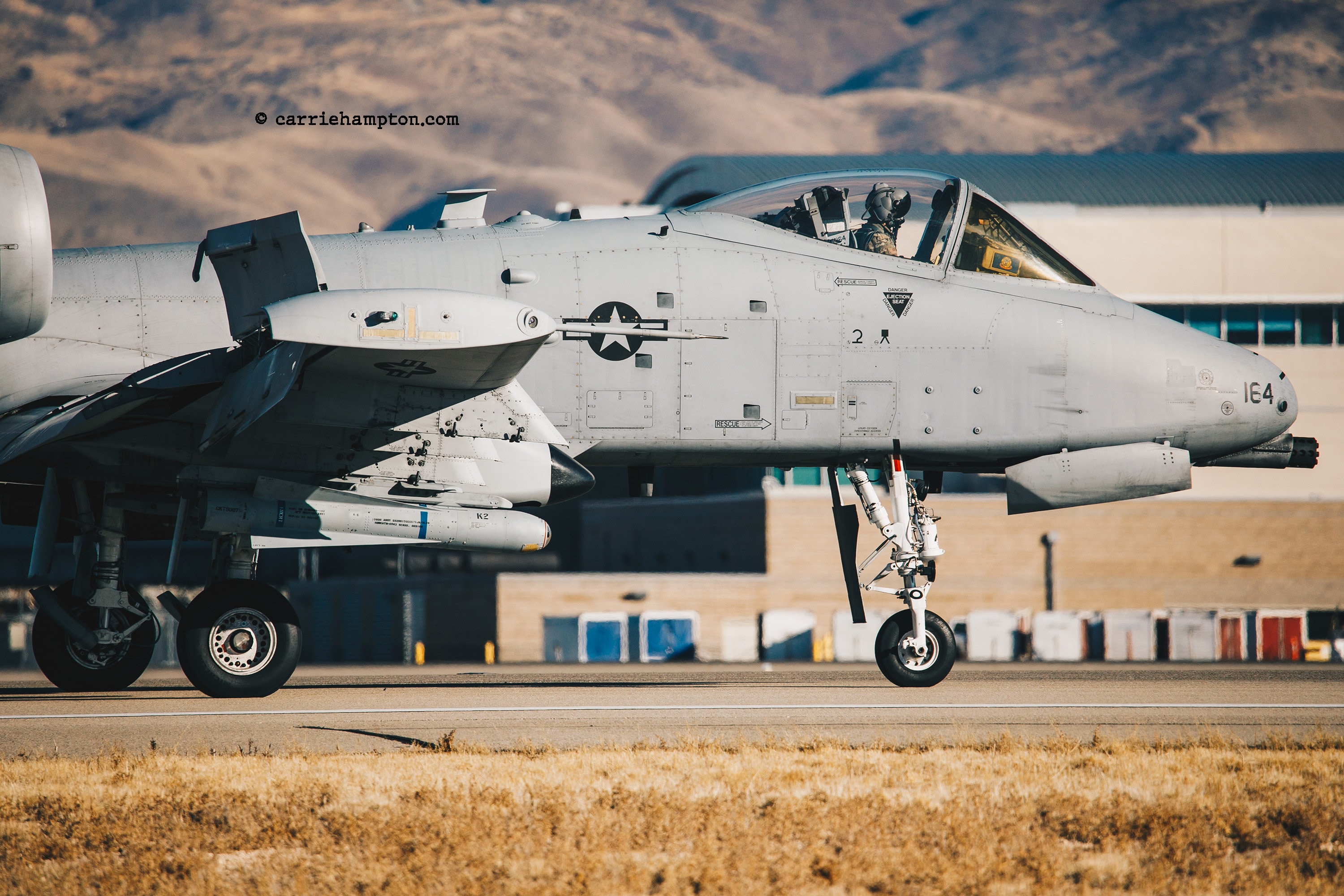 A10 Warthog on Flight Line A10 Attack Jet Pilot in Cockpit - Etsy