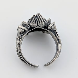 Sterling Silver Surrealism Mother Earth Ring. Adjustable Band. - Etsy
