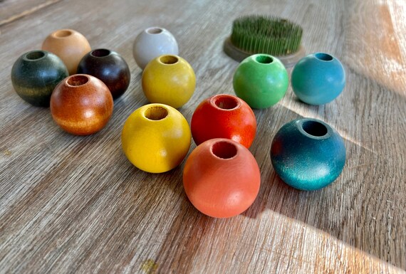 Extra Large Wood Bead Macrame Bead Beads With Large Hole - Etsy