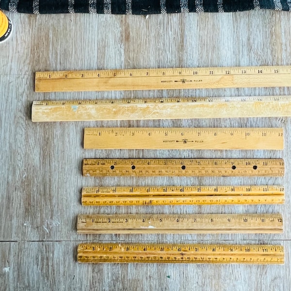 Vintage Wooden Ruler - Etsy
