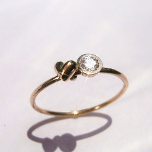 14K Gold and Diamond Heart Ring From the Sweet Nothings Collection - Etsy