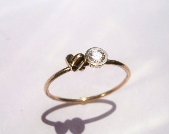 14K Gold and Diamond Heart Ring From the Sweet Nothings Collection - Etsy