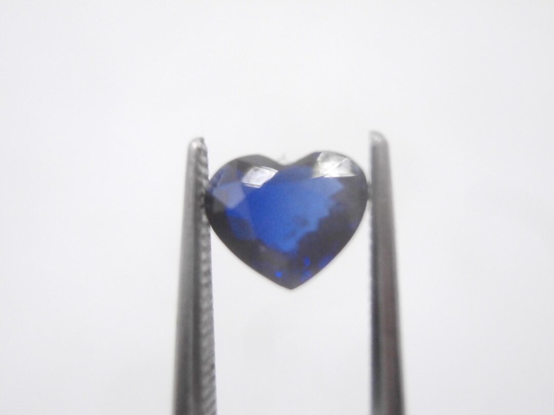 Dark Blue Heart Shape Sapphire (CERTIFICATE Available Upon Request) - Etsy