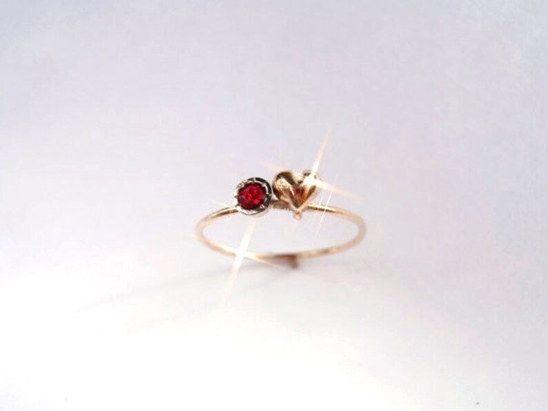 14K Gold and Ruby Heart Ring From the Sweet Nothings Collection - Etsy