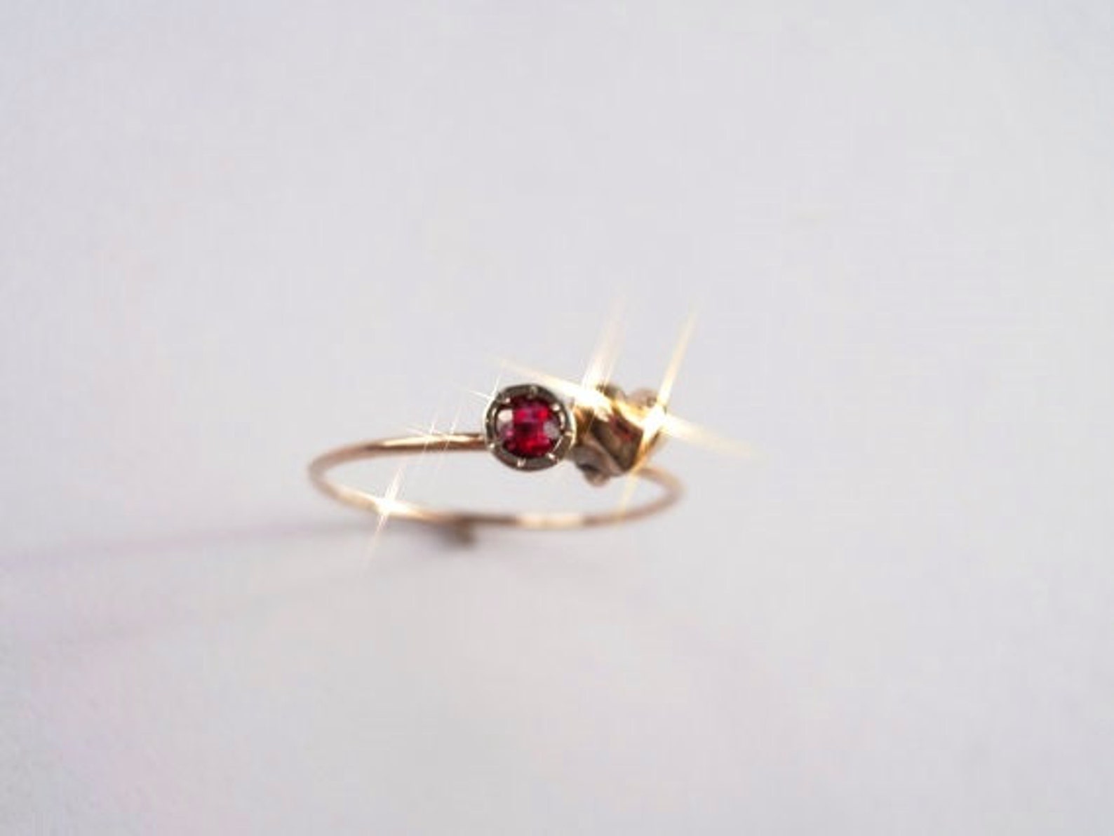 14K Gold and Ruby Heart Ring From the Sweet Nothings Collection - Etsy