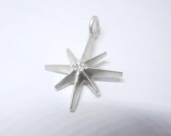 Compass Windrose Oxidized Sterling Silver and Diamond Necklace | Etsy