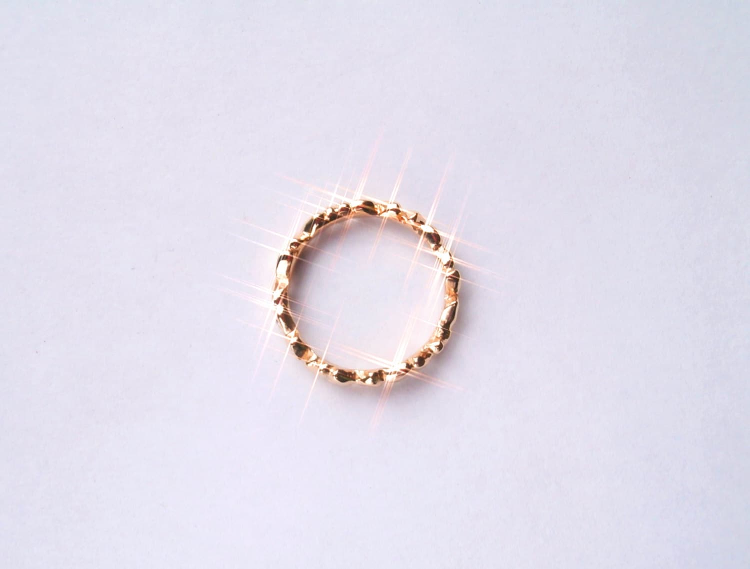 Eternal Love Ring 14K With 2 Diamonds Stackable Ring | Etsy