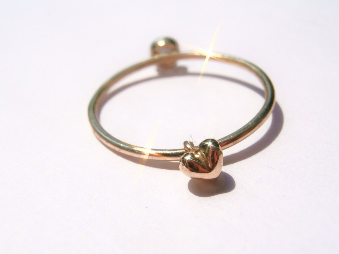 14K Gold and Diamond Heart Ring From the Sweet Nothings Collection - Etsy