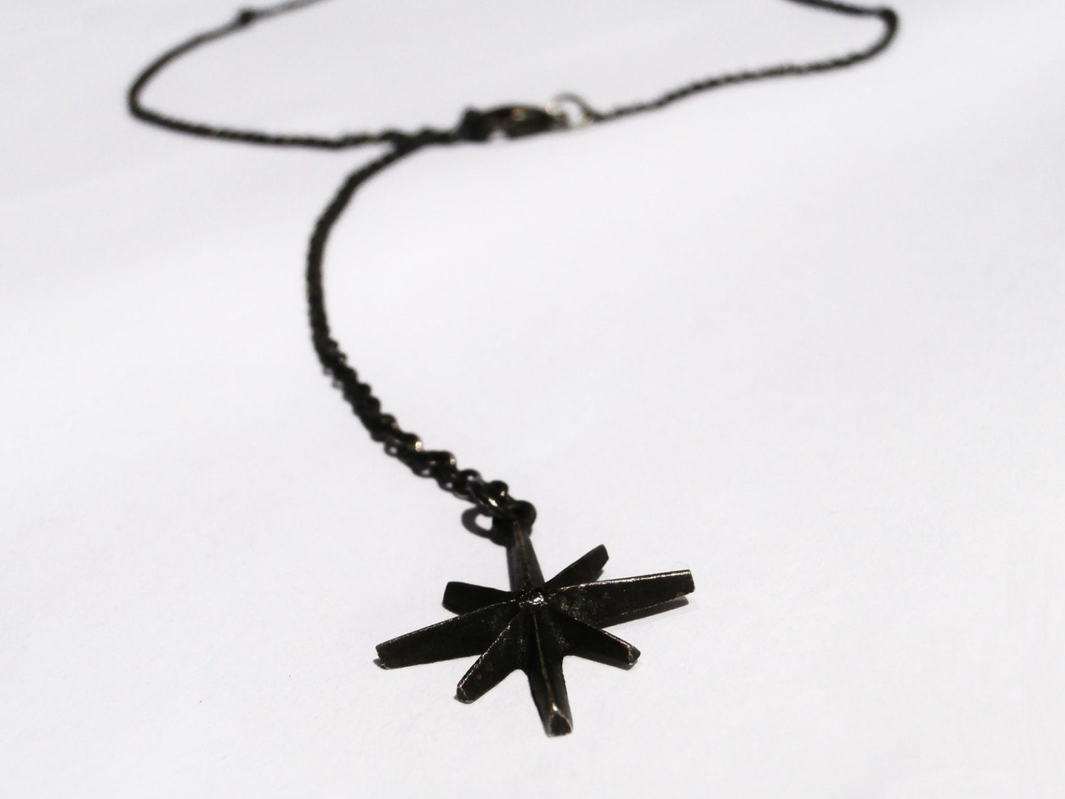 Compass Wind Rose Lariat With Diamond - Etsy
